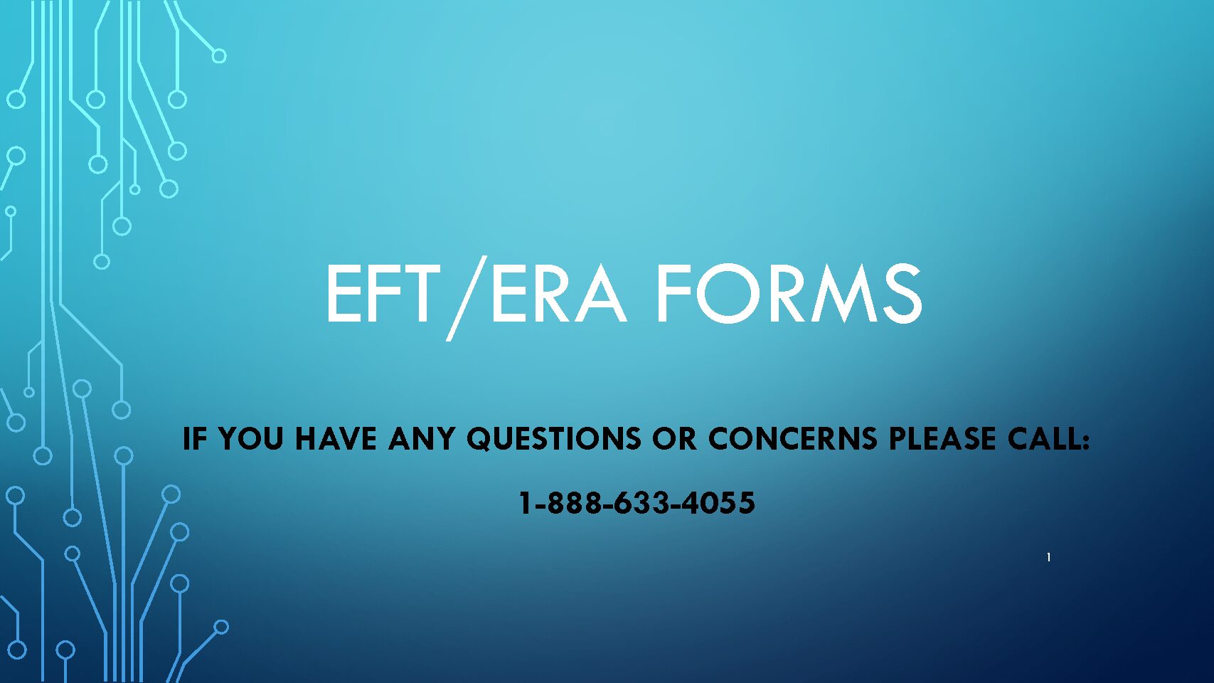 EFT/ERA Forms Users Guide – South Country Health Alliance