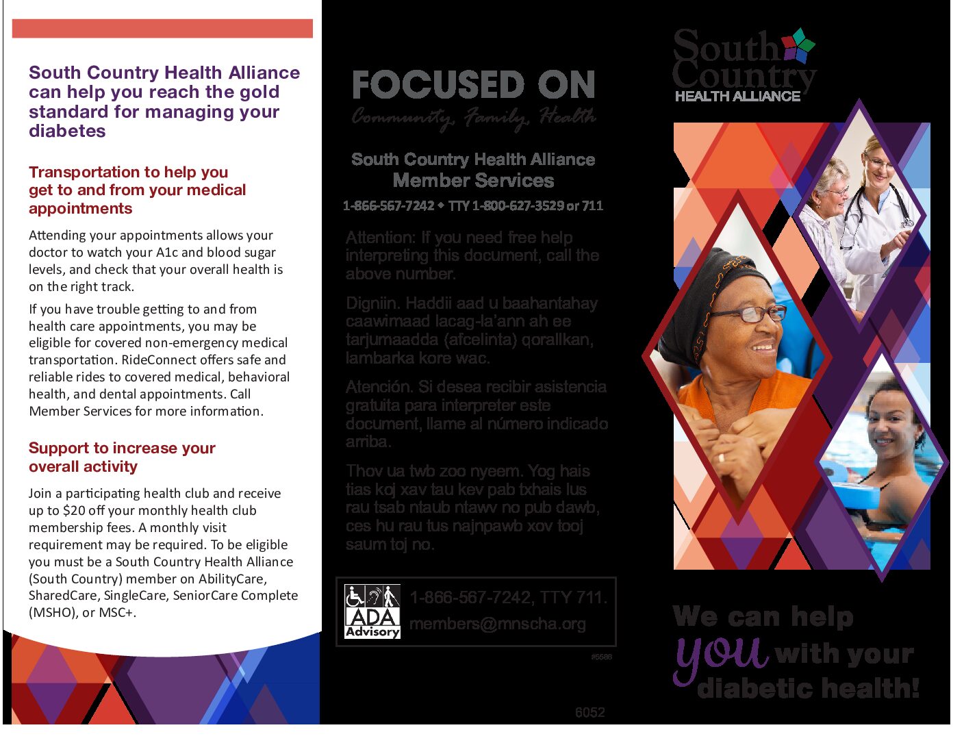 Diabetic Health Support Brochure – South Country Health Alliance